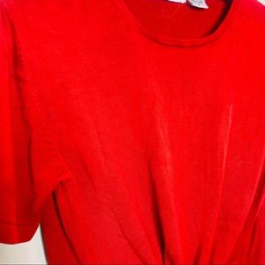 Vintage | Tops | Vintage Retro 9s Crop Red Silk Top | Poshmark